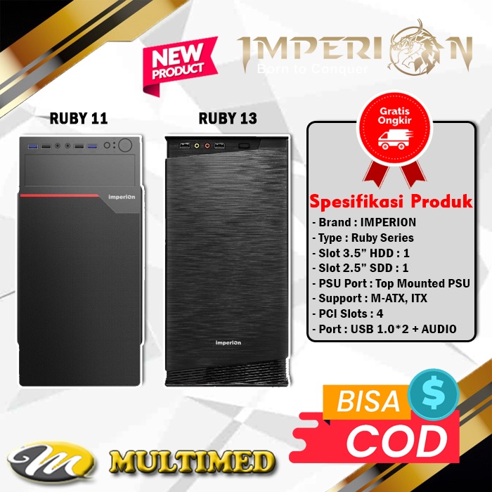 Jual Casing PC Imperion Ruby Series Lengkap Dengan PSU 500 Watt ...