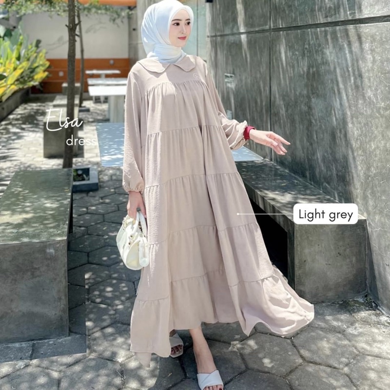 Jual DYN - Basic Elsa Dress Crinkle - Gamis Wanita | Busana Muslim ...