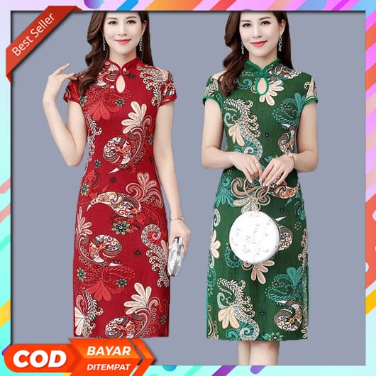 Jual Dres Chongsam Wanita Dewasa Imlek Cantik 2023 Gaun Sangjit ...