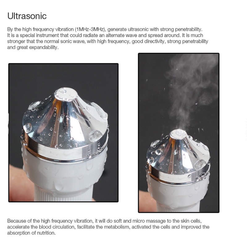 Jual 3 In 1 Alat Detox Wajah Ultrasound fisioterapi Soft cauter ...