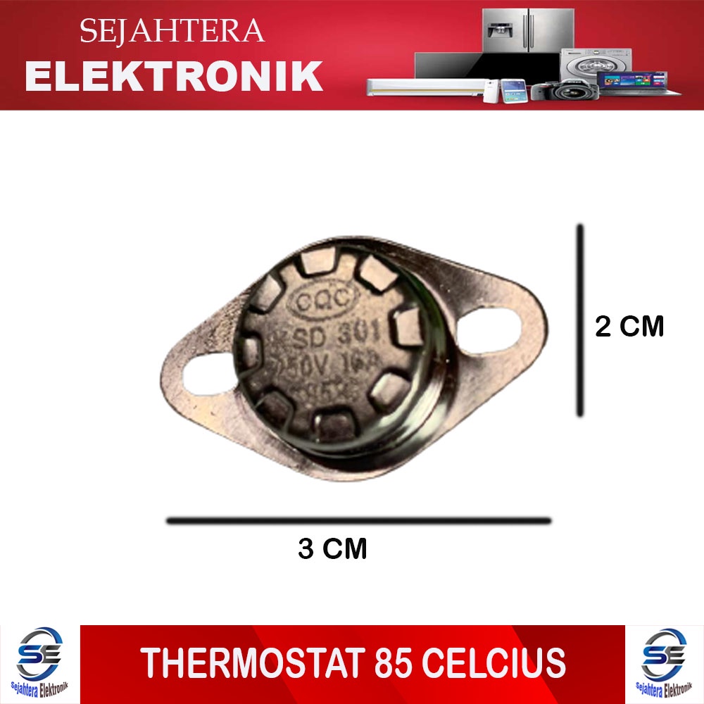 Jual TERMOSTAT/ thermostat jengkol 85 derajat celcius 250v 10a ksd301 | Shopee Indonesia