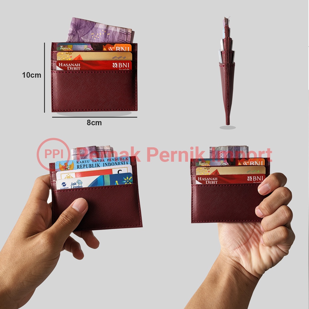 Jual Dompet Kartu Simple Card Holder 6 Slot Tempat Kartu 6 Slot Card 1 ...