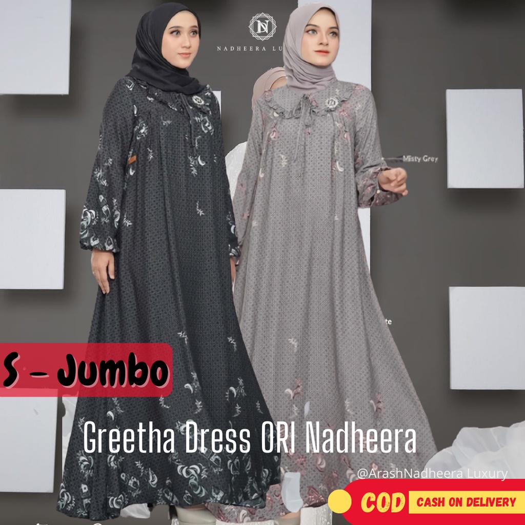 Jual GREETHA DRESS NADHEERA LUXURY TERBARU / NADHEERA LUXURY GAMIS | Shopee Indonesia