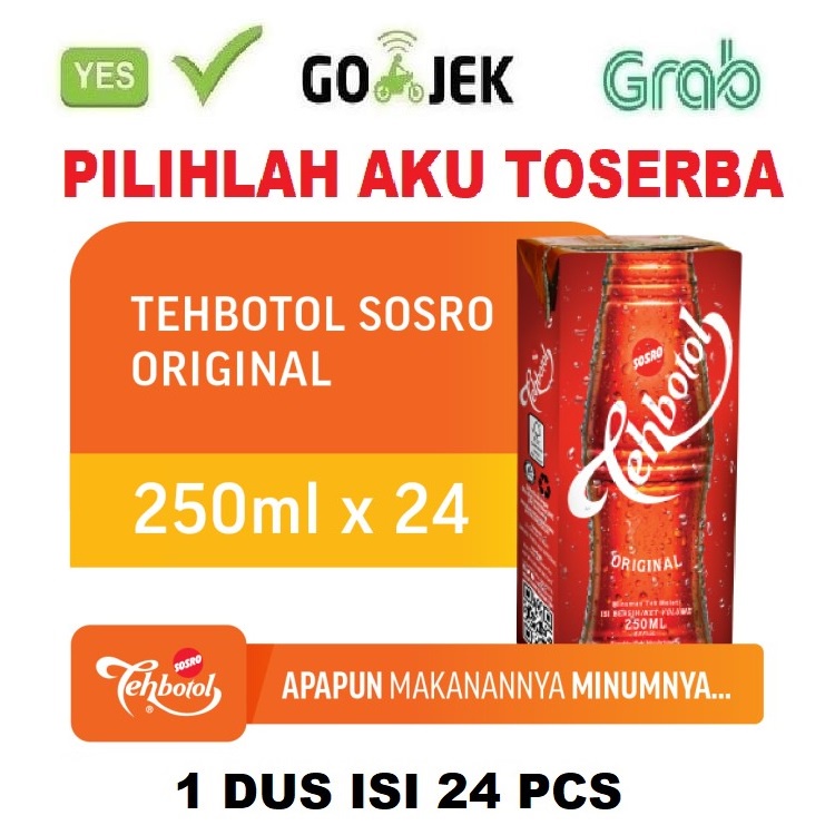 Jual Teh Botol Sosro Kotak Original 250 ml - ( HARGA 1 DUS ISI 24 pcs ) | Shopee Indonesia