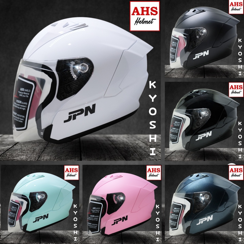 Jual HELM JPN KYOSHI HELM HALFFACE SOLID SINGGLE VISOR PREMIUM STANDARD ...