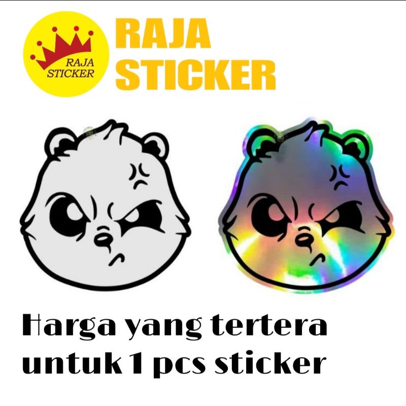 Jual Sticker cutting kepala panda sticker laptop motor helm murah ...