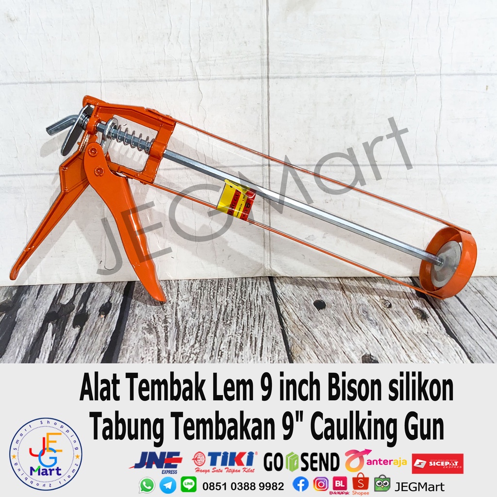 Jual Alat Tembak Lem 9 inch Bison silikon Tabung Tembakan 9" Caulking ...