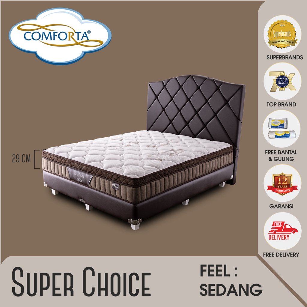 Jual COMFORTA Kasur Springbed Super Choice Fullset 160 x 200 | Shopee Indonesia