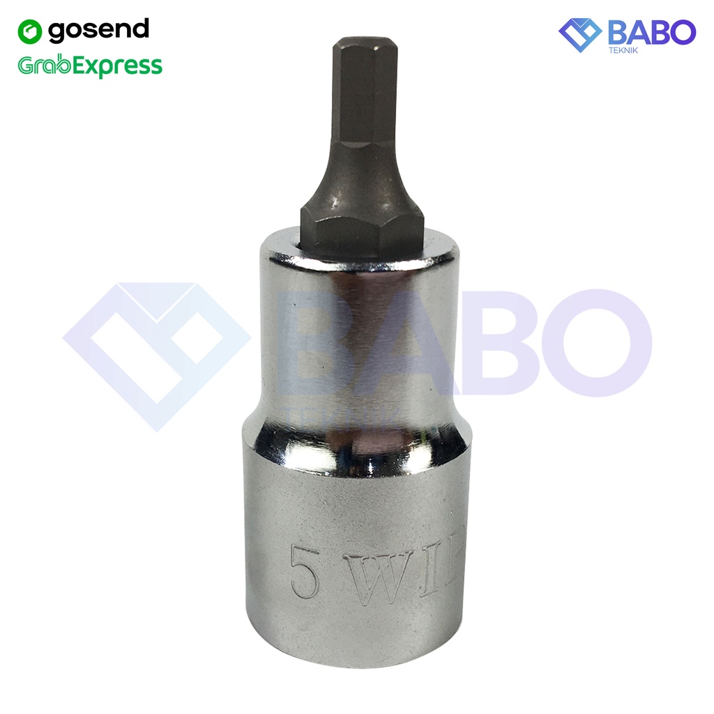 Jual MATA KUNCI SOK HEX BIT KUNCI L 1/2" HEX BIT SOCKET 5X55 mm ...