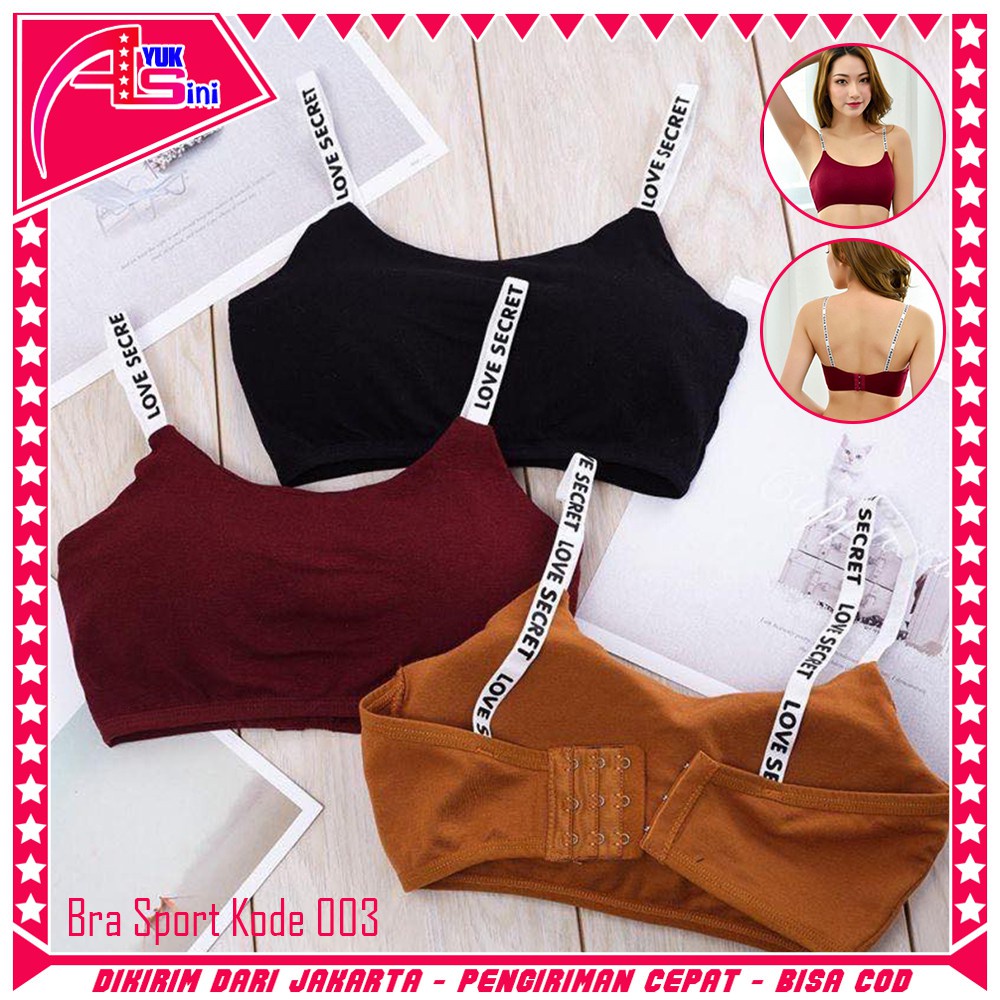 Jual Bra Sport Kode 003 Wanita || BH Olahraga Cewek || Push Up Tanpa ...