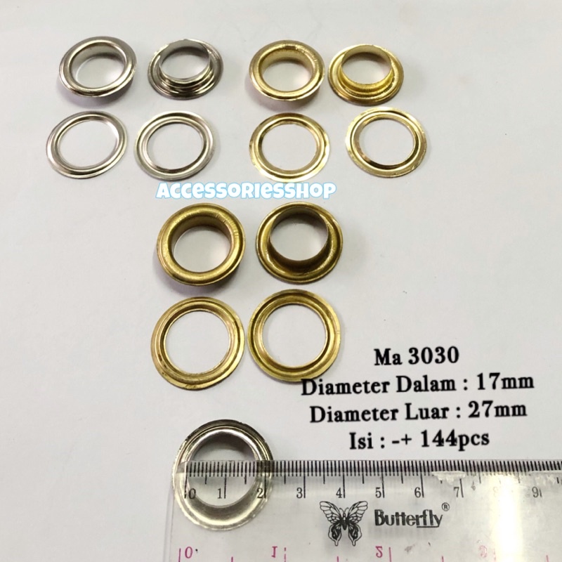 Jual (-+144pcs)Mata ayam/mata sapi 17mm (3030) | Shopee Indonesia
