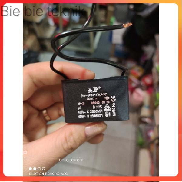 Jual kapasitor JP 8UF /capacitor 8UF JP PUMP PART . Bie bie teknik ...