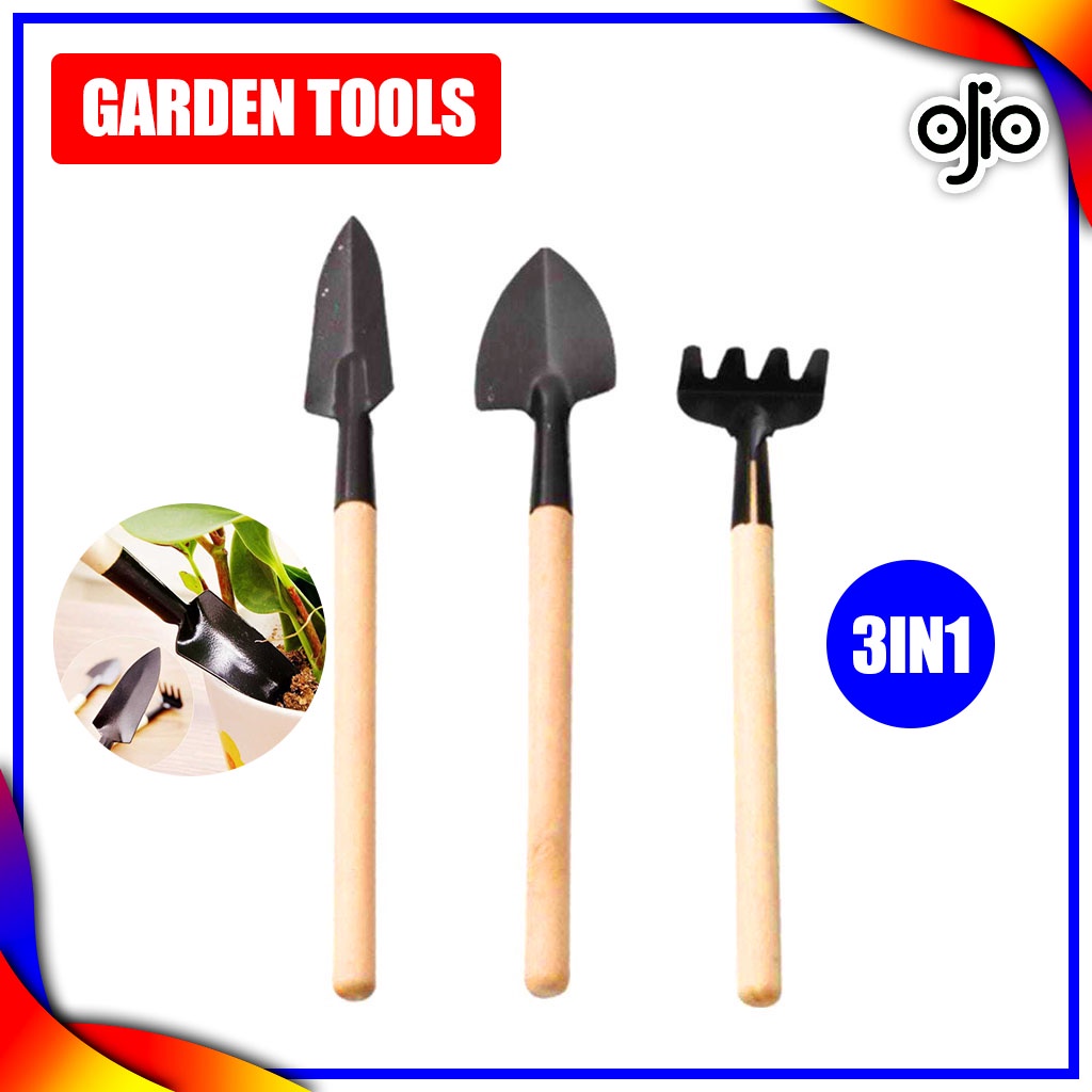 Jual OJIO - Sekop Mini Set 3in1 / Alat Berkebun Sekop Mini / Garden Tools 3in1 | Shopee Indonesia