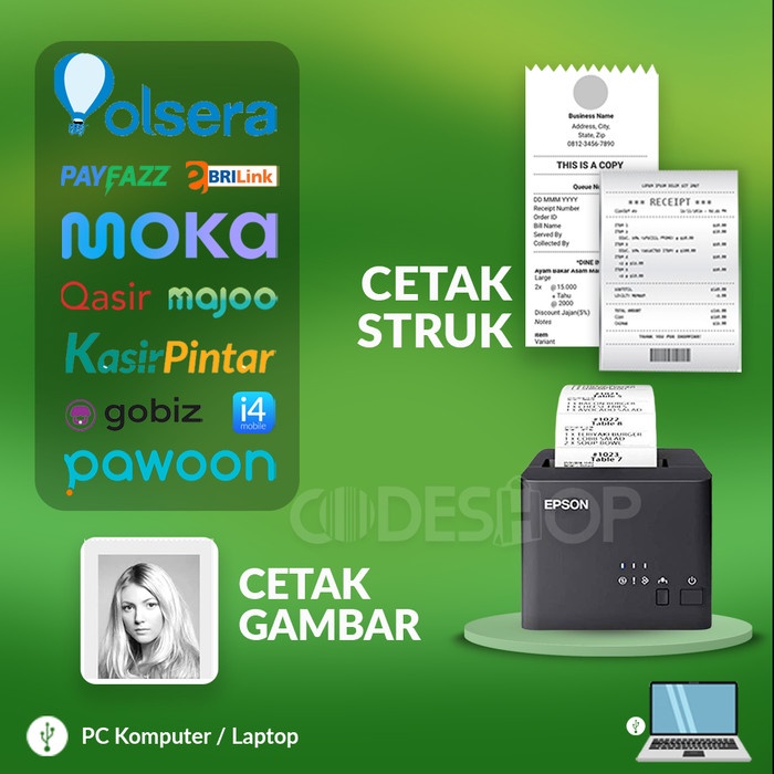 Jual Therm Printer Pos Kasir Epson Tm-T83Iii / Tmt83 / Tmt-83 Struk ...