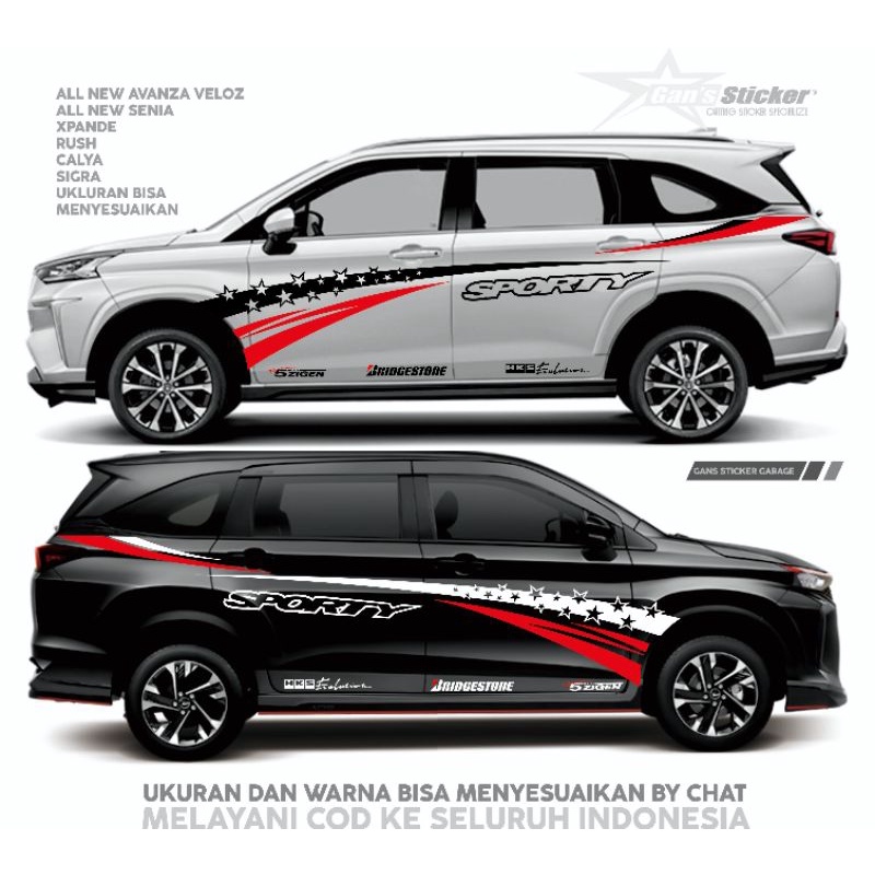 Jual STICKER ALL NEW AVANZA VELOZ AL NEW XENIA XPANDER RUSH MOBILIO ...