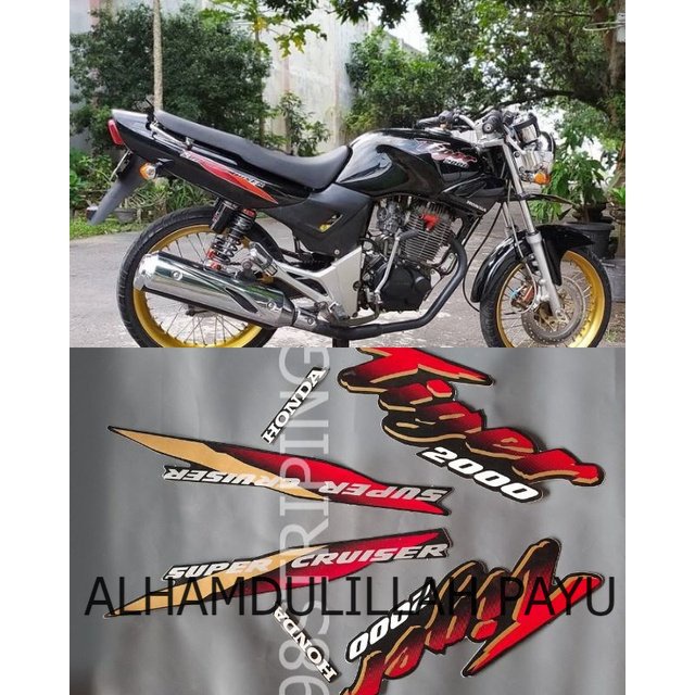 Jual TIGER MERAH GOLD TAHUN 2000 STRIPING LIS STANDAR ORI HONDA STIKER ...