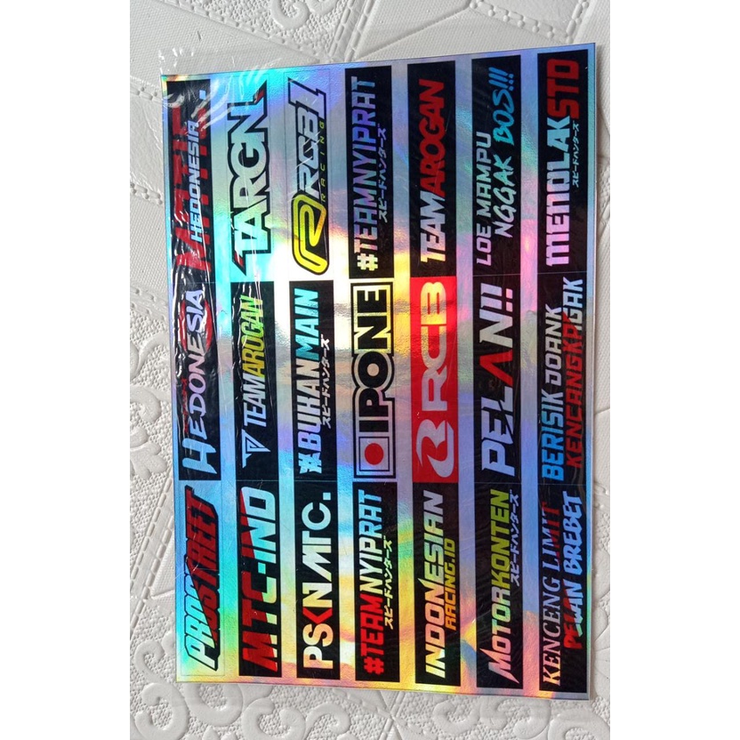 Jual STICKER RACING STICKER PACK STICKER PAPANAN STICKER TUMPUKAN ...