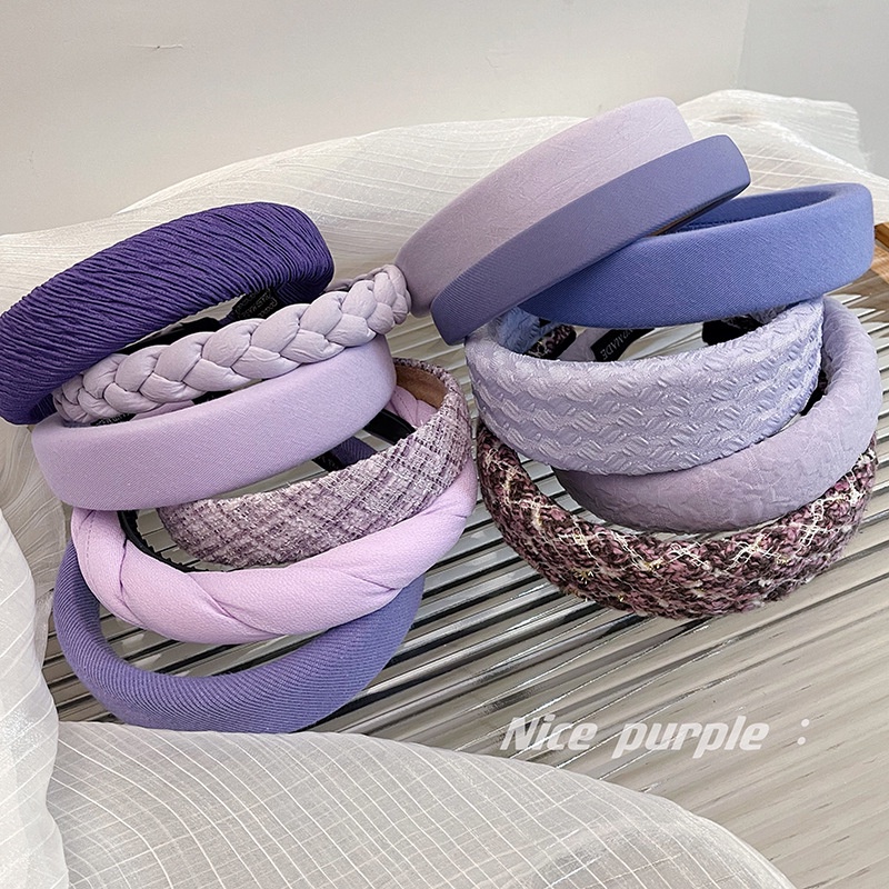 Jual [CUCI GUDANG] BANDO KAIN VARIAN WARNA UNGU 02 MOTIF BANDANA PURPLE ...
