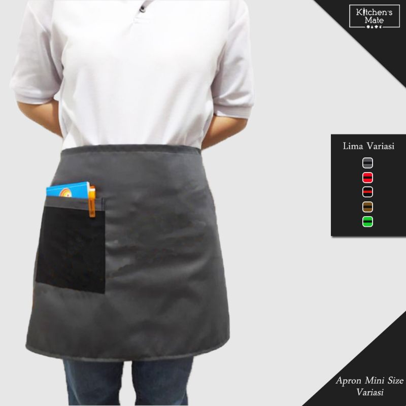 Jual Apron Mini Size Variasi ( Waiter & Waitress / Pelayan Cafe / Resto ...