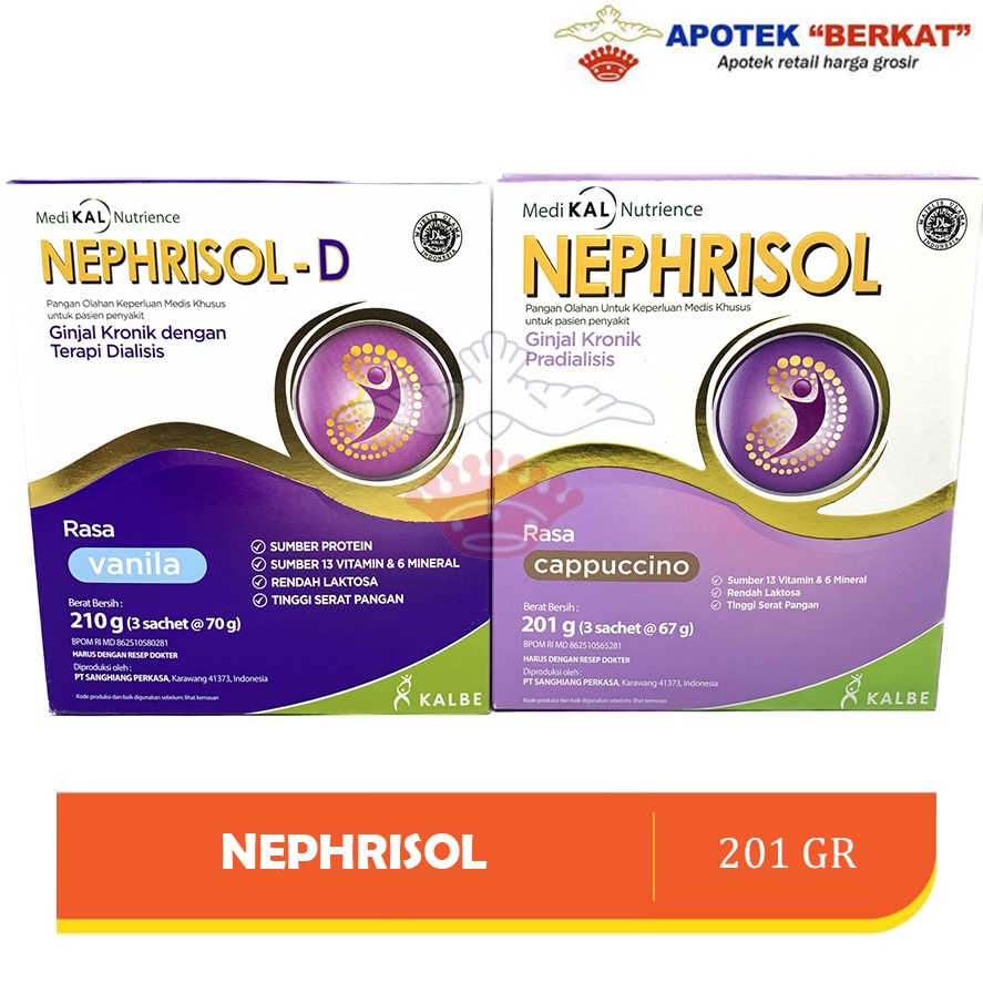 Jual NEPHRISOL VANILA / NUTRISI RENDAH PROTEIN UNTUK PASIEN GAGAL ...