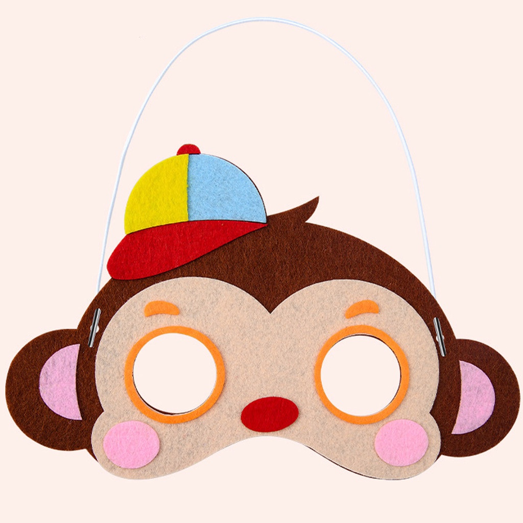 Jual ED84 DIY TOPENG HEWAN BAHAN FLANEL, ANIMAL MASK / MAINAN EDUKASI ...