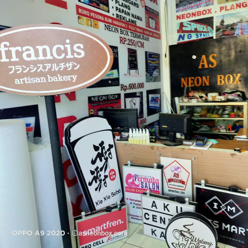 Jual neon box diameter 30 + tiang stand 160 cm | Shopee Indonesia