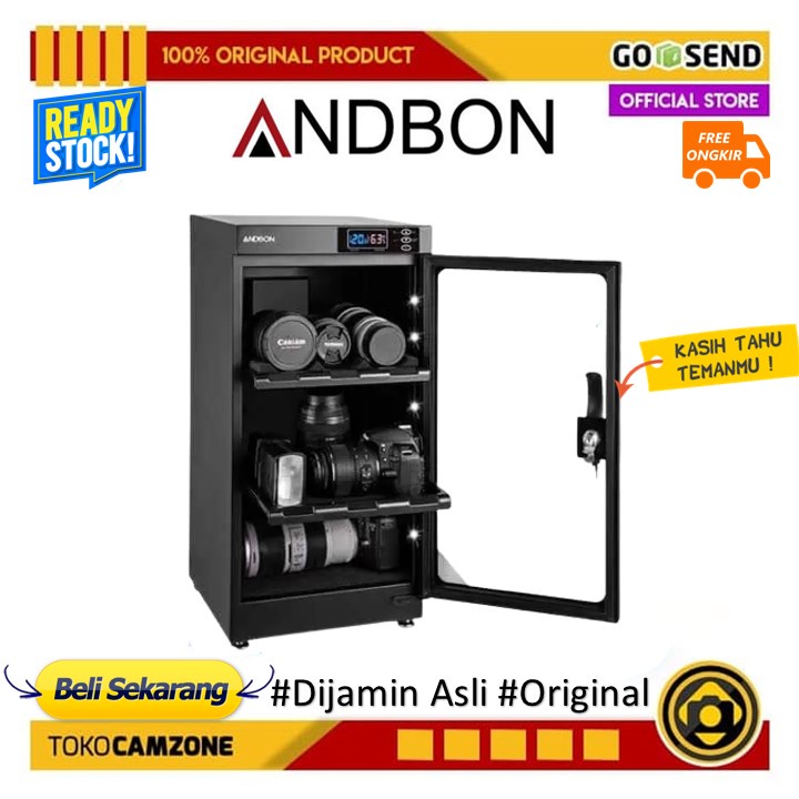 Jual Dry Box Dry Cabinet ANDBON AD-50S Digital Drybox Drycabinet 50 ...