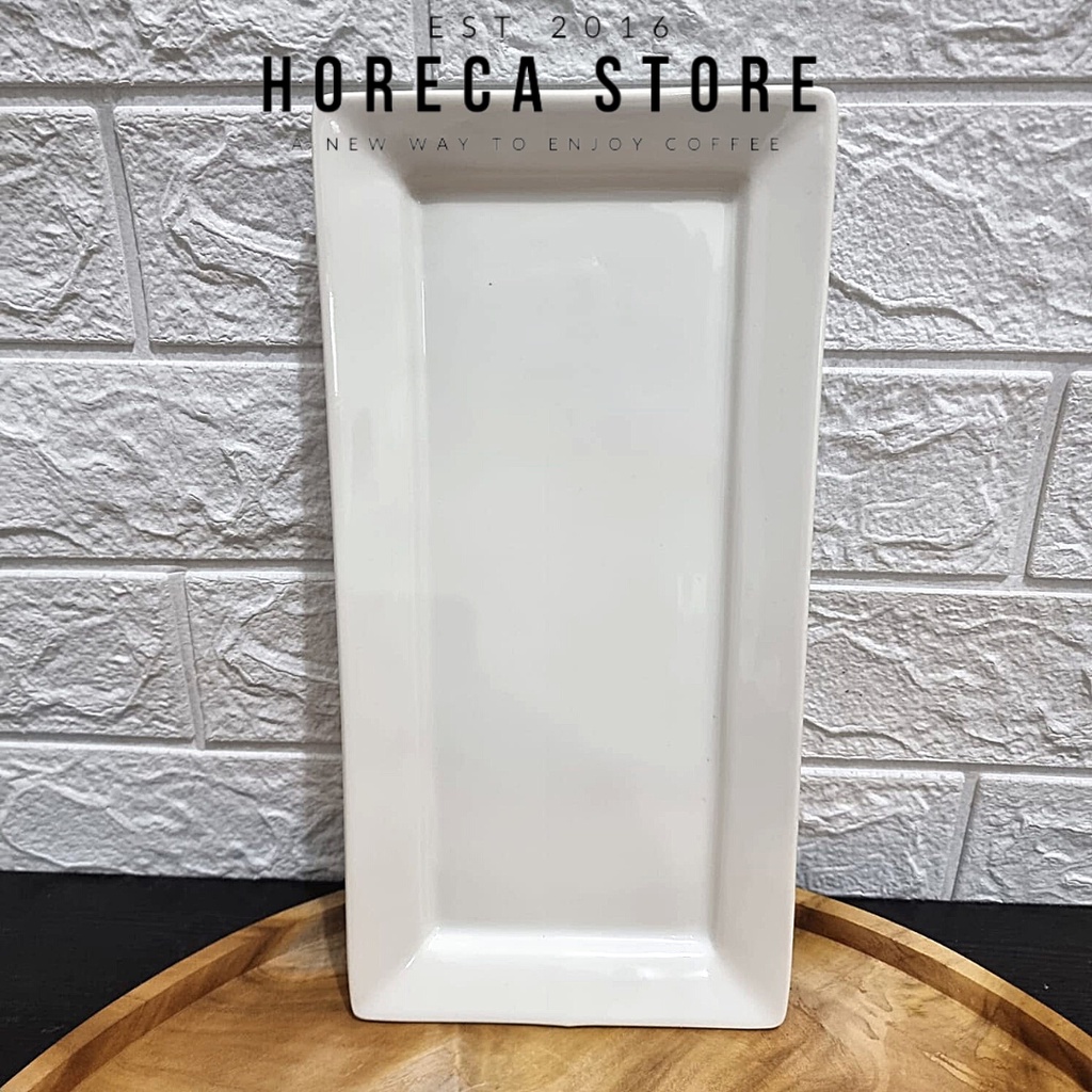 Jual Piring Persegi Panjang Keramik Rectangular 12inch 31cm / Piring ...
