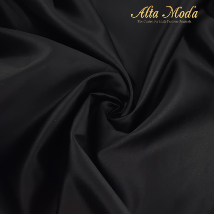 Jual Kain Alta Moda Furing Premium Duchess Polos Black (1M) | Shopee ...