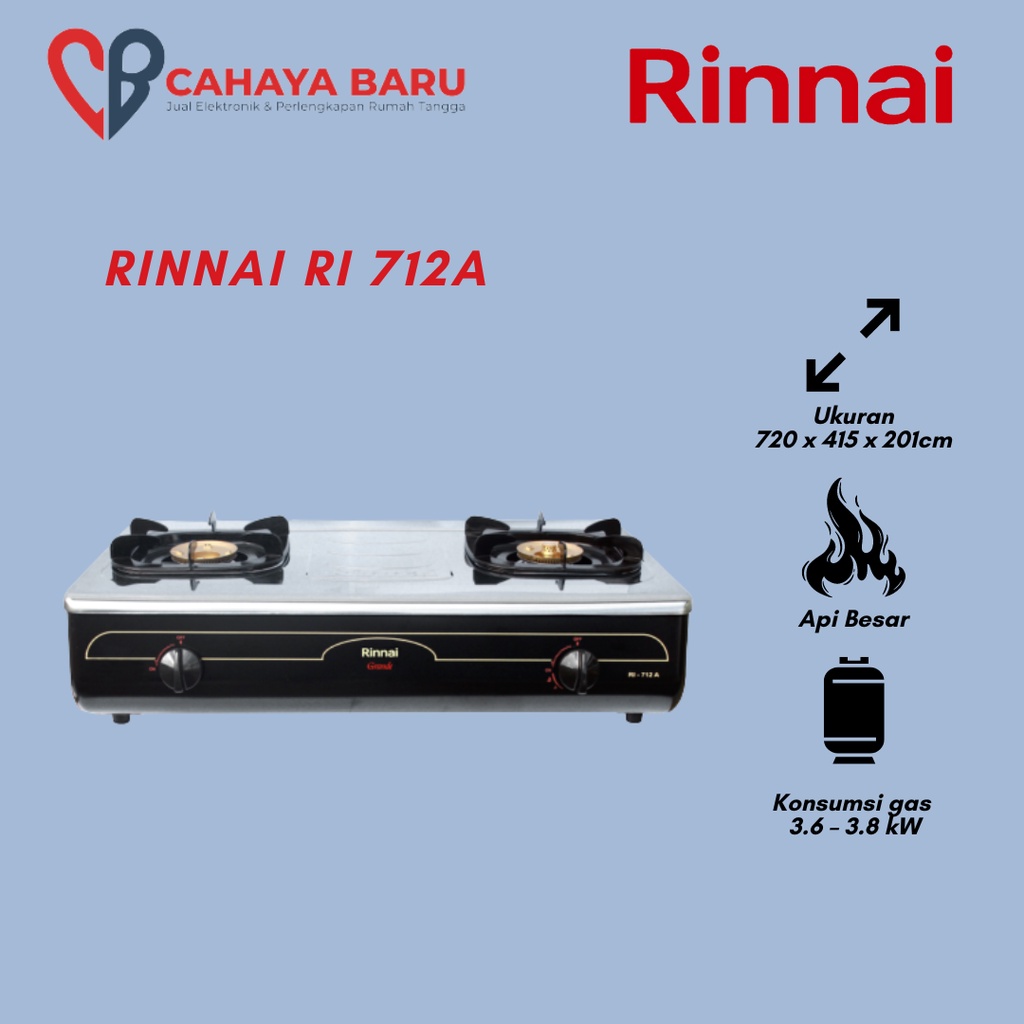 Jual KOMPOR GAS RINNAI RI 712A | Shopee Indonesia