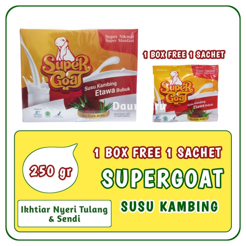 Jual Super Goat / Susu Kambing Etawa dengan Gula Aren / 1 Box Free 1 ...