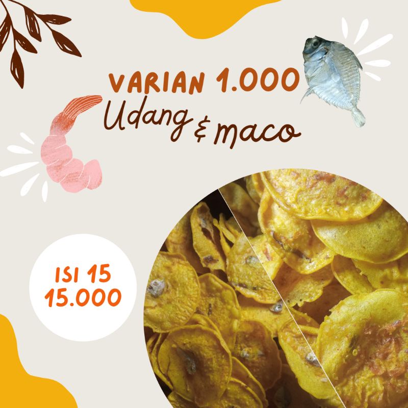 Jual Rakik Peyek Udang x Ikan Maco (1.000 isi 15) Oleh-Oleh Cemilan Kampung Khas Payakumbuh ...
