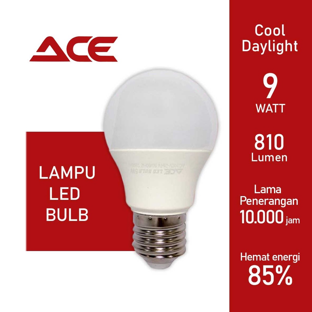 Jual ACE Lampu Bohlam LED Bulb 9W | Shopee Indonesia