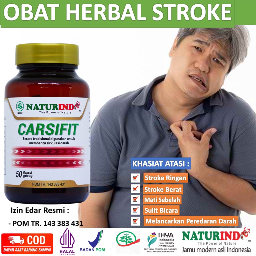 Jual OBAT STROKE OBAT STROKE RINGAN STROKE BERAT MATI SEBELAH CARCIFIT ...