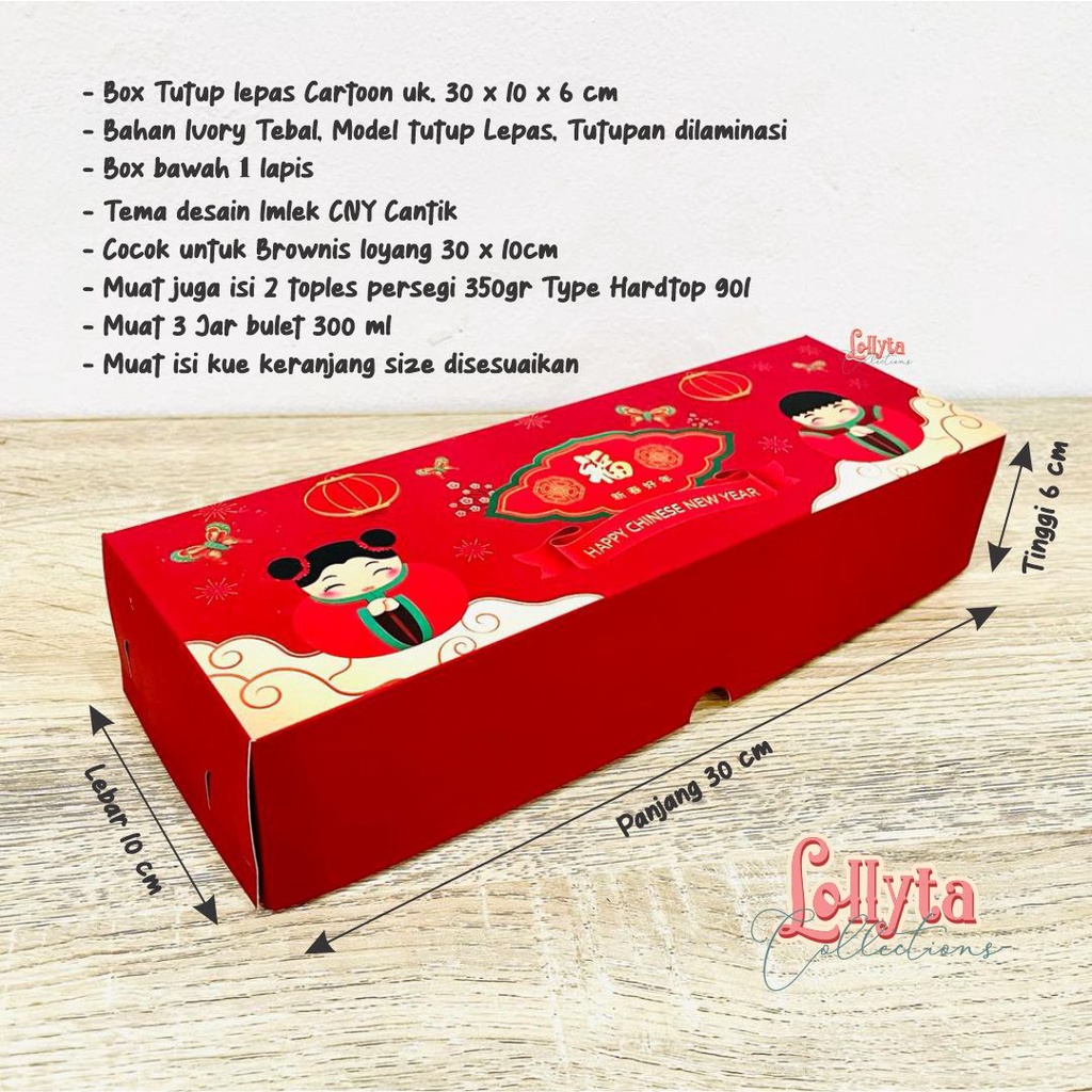 Jual Box Brownis uk. 30 x 10 x 6 cm tema Imlek CNY 2023 | Shopee Indonesia