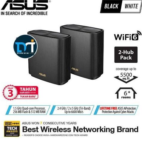 Jual ASUS ZenWiFi XT8 AX6600 Whole-Home Tri-Band Mesh WiFi 6 System ...