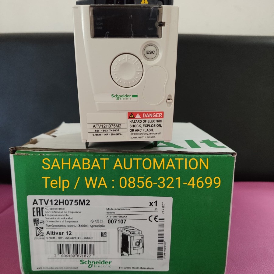 Jual Inverter vsd Schneider 0,75 KW Variable Speed Drive ATV12H075M2 ...