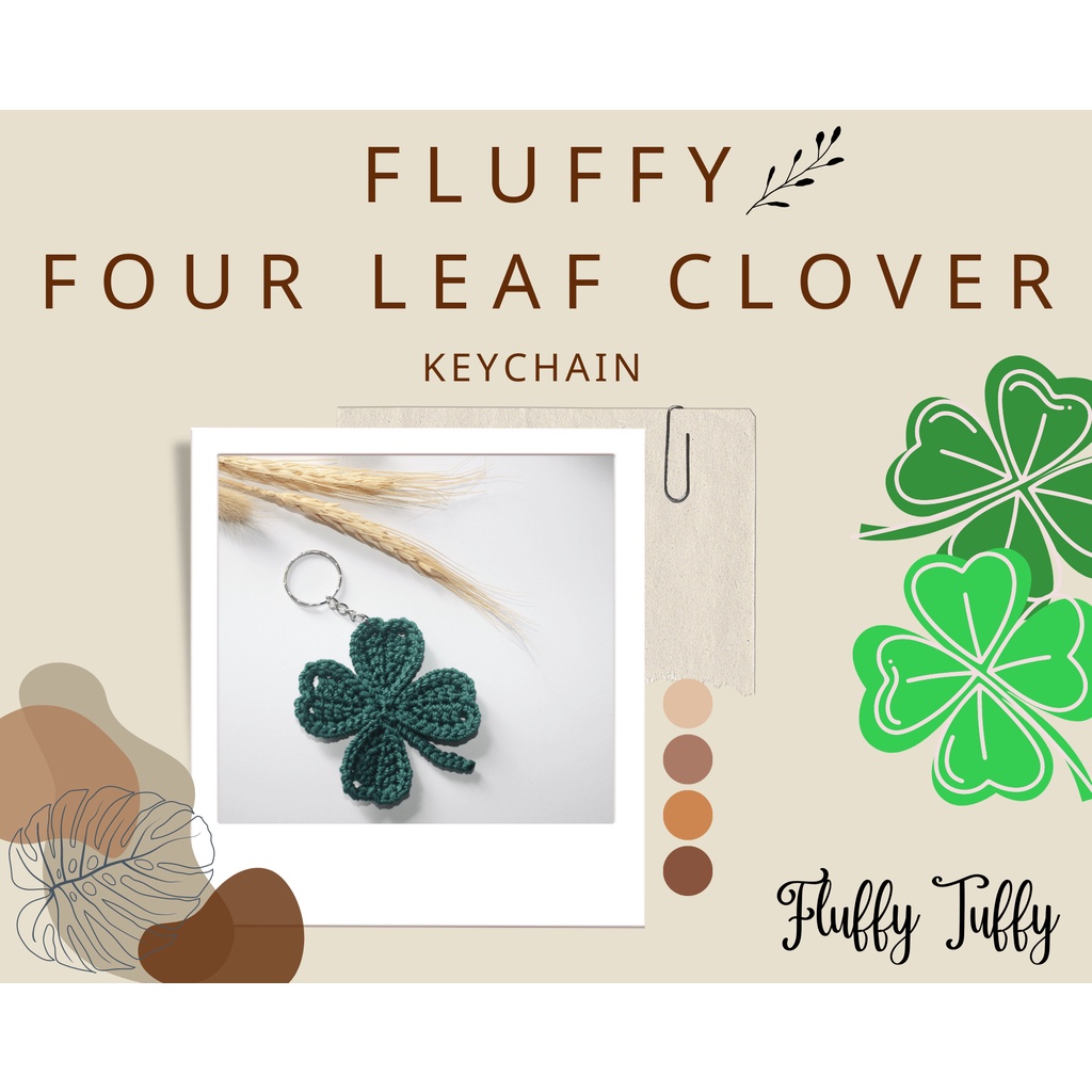 Jual FLUFFY FOUR LEAF CLOVER KEYCHAIN RAJUTAN | Shopee Indonesia