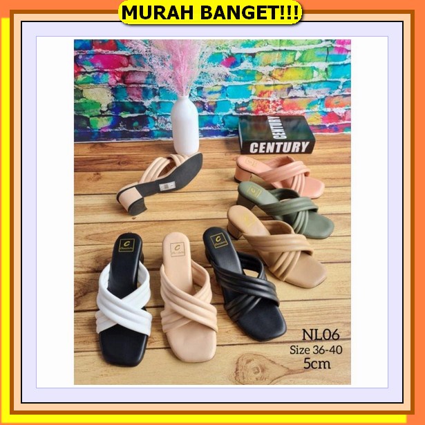 Jual Sendal Heels Terlaris Wanita Murah Kekinian Lebaran Kondangan 2022 ...