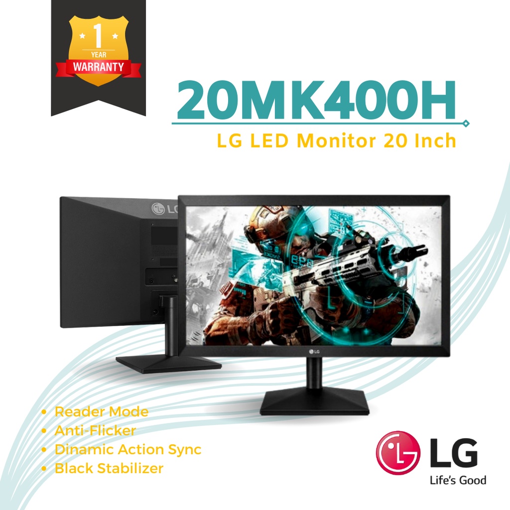 Jual Monitor LG 20MK400H |19.5 Inch LG LED HD Monitor | Shopee Indonesia