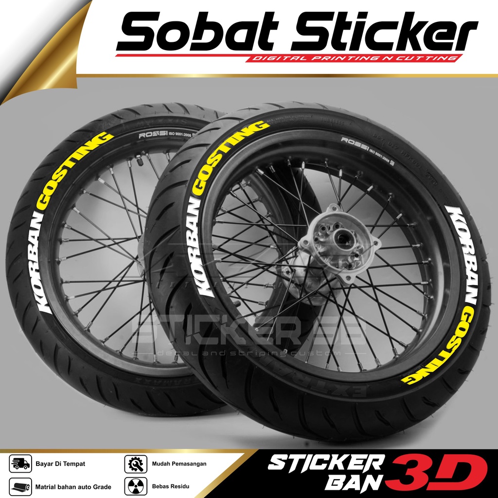 Jual Stiker Ban - Stiker Tire Bomb / Stiker Font Ban sticker ban 3D ...