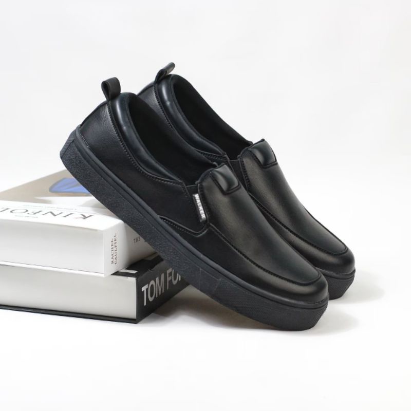Jual SULTAN FOOTWEAR X KEAN BLACK | Sepatu WLKR Kasual Pria Slip On Slop Santai Hitam Original ...