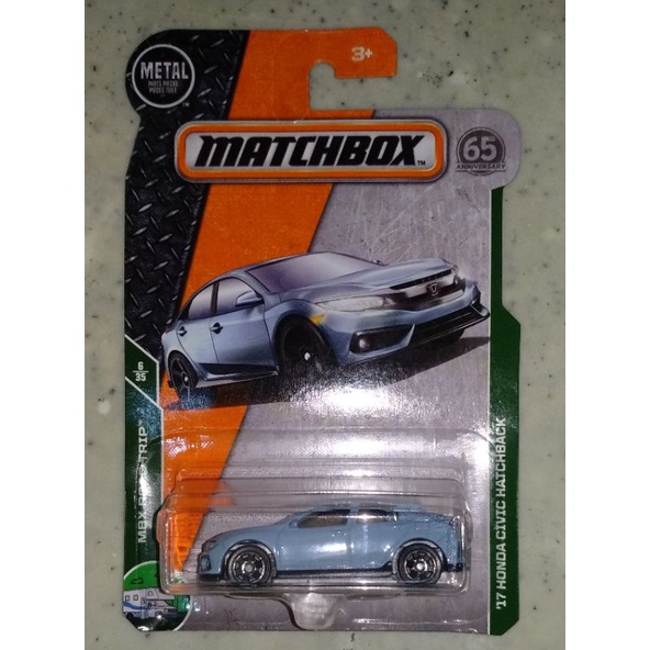 Jual Matchbox 17 honda civic hatchback - grey semi light blue | Shopee ...