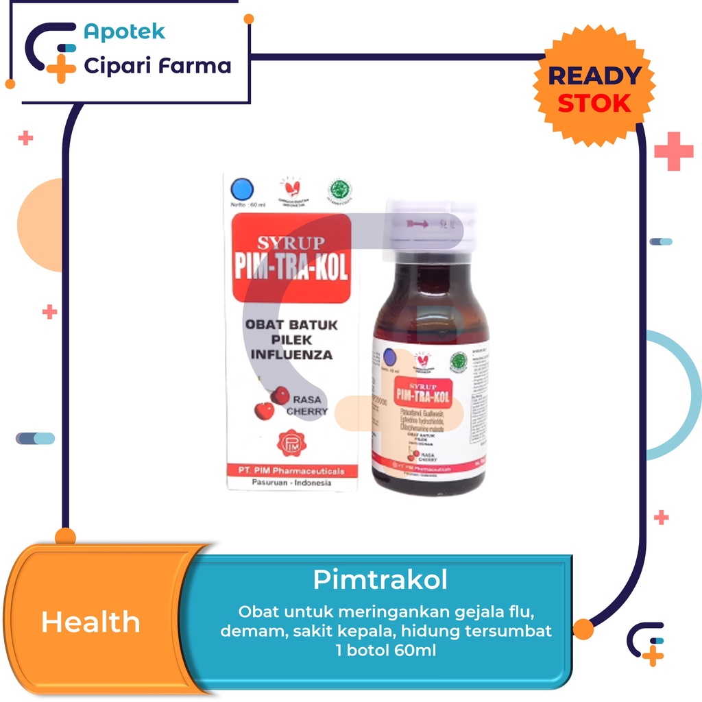 Jual PimTraKol Sirup Obat Pereda Demam | Batuk | Pilek | Flu | Sakit ...