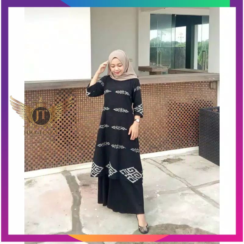 Jual Gamis dan Tunik Tenun Ikat Troso • Gamis Etnik • Baju Muslimah ...