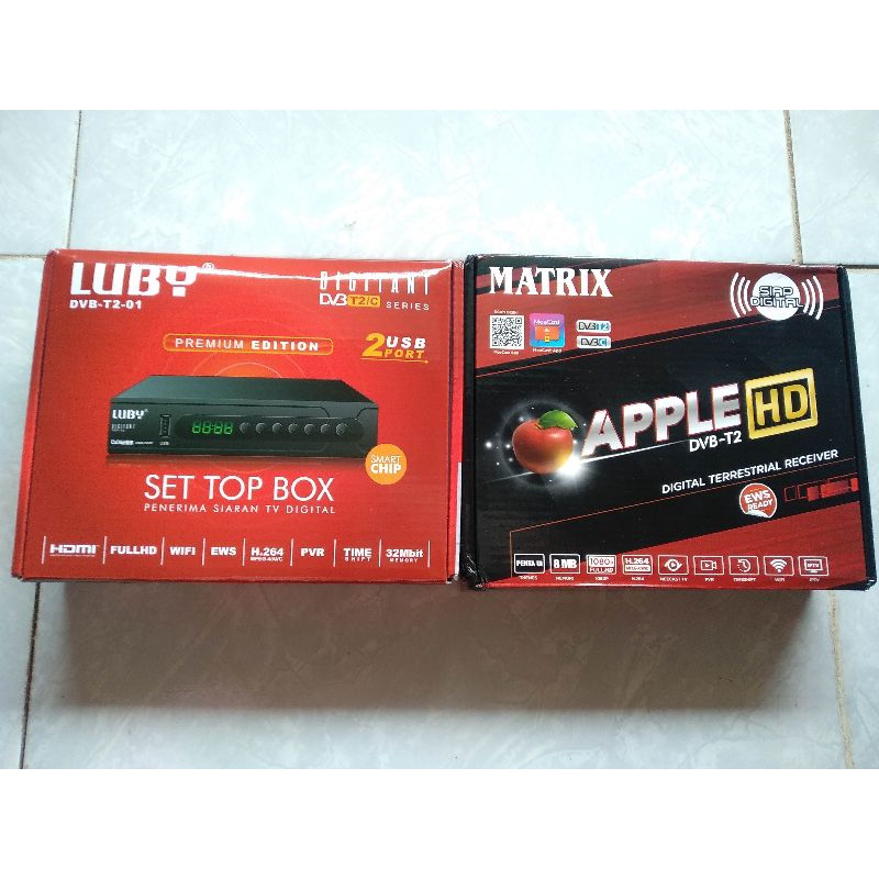Jual STB Set Top Box Luby Advance Matrix Apple Merah TV Digital YouTube ...