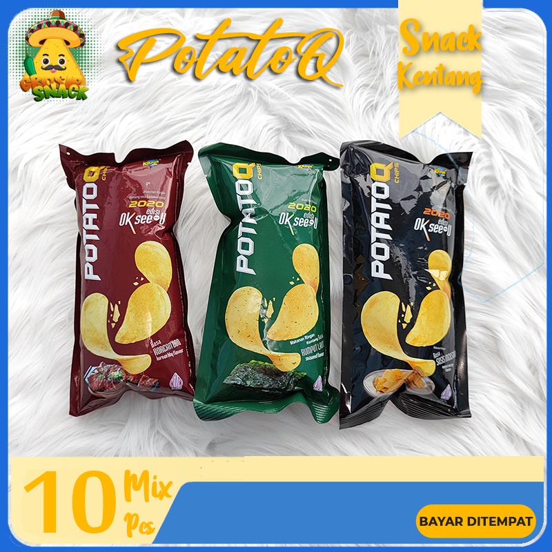 Jual 10Pcs PotatoQ Snack Kentang Potato Chips | Shopee Indonesia