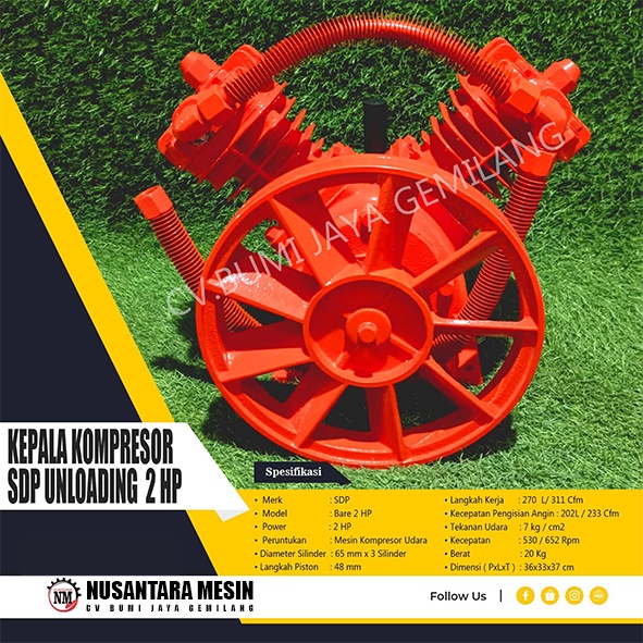 Jual KEPALA KOMPRESOR / HEAD COMPRESOR SDP 2 HP | Shopee Indonesia