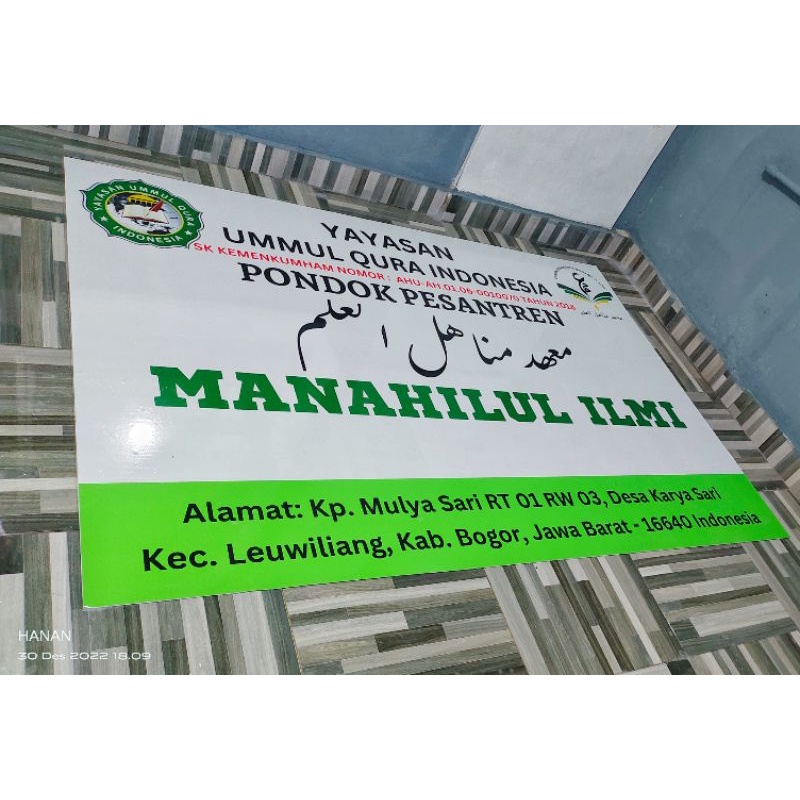 Jual Plang Acrylic Ukuran 200cm x 100cm Plang Sekolah, Praktek Dokter ...