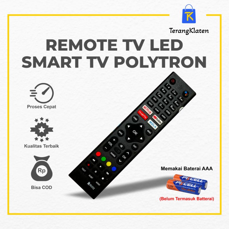Jual REMOTE SMART TV POLYTRON - REMOT TV LED LCD POLYTRON SMART TV ANDROID | Shopee Indonesia